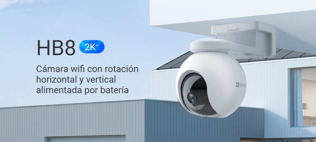 Cámara EZVIZ CS-HB8 2K cámara WIFI para exterior con giro panorámico e inteligencia artificial ...